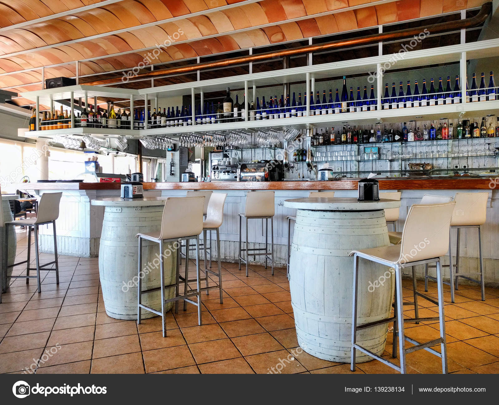Interior of a typical restaurant. Spain – Stock Editorial Photo ...