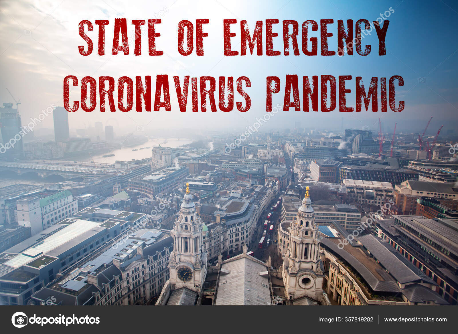 Concept State Emergency National Lockdown Due Coronavirus Crisis ⬇ ...