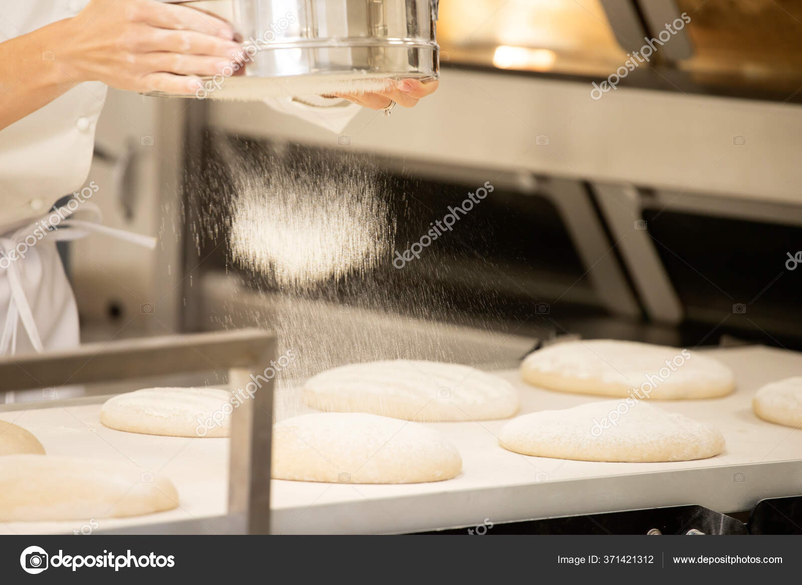 Baker Working Bakery Making Tradition French Bread Pastry Stock Photo ...
