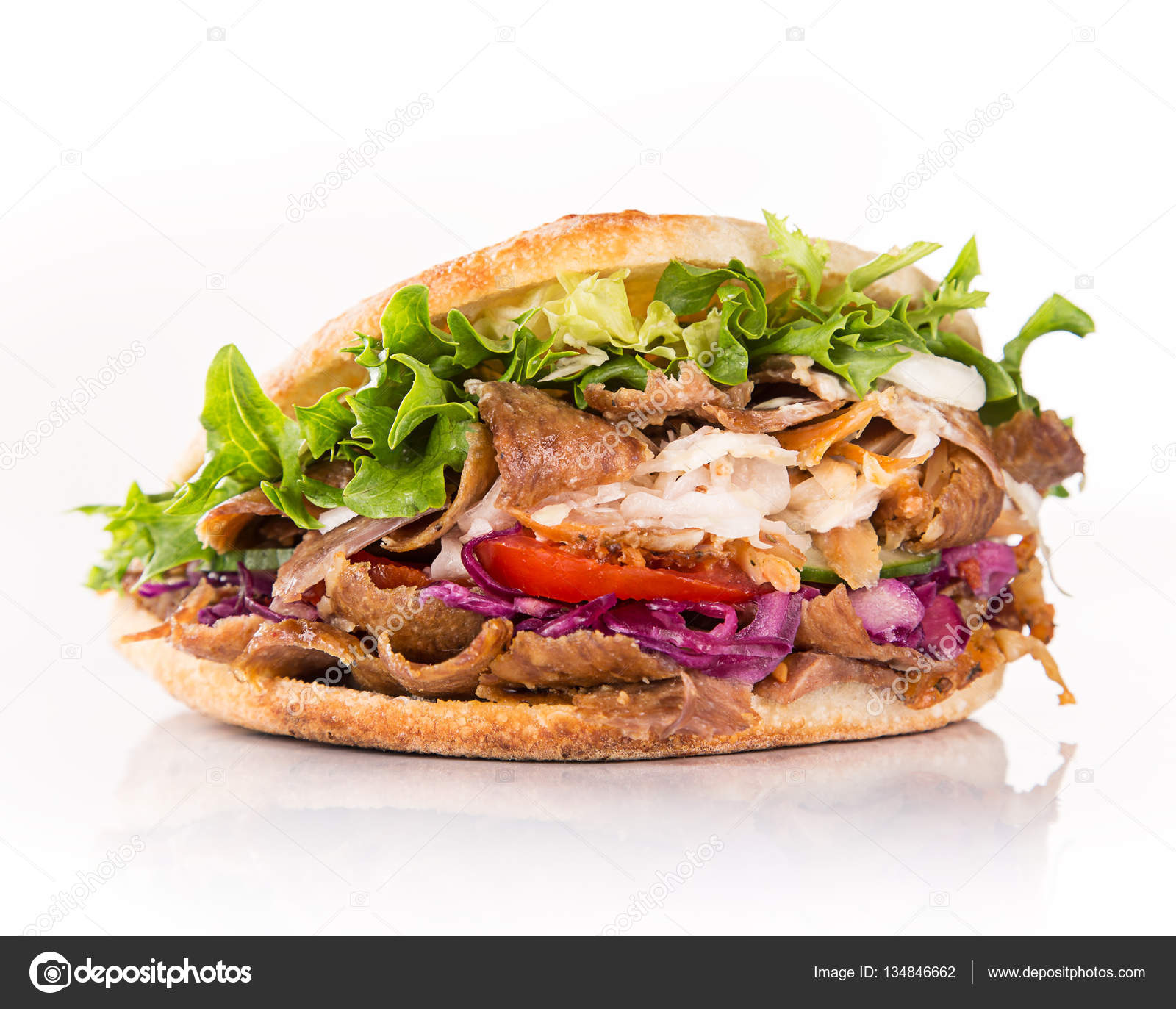 Close up of kebab sandwich. Stock Photo by ©Kesu01 134846662