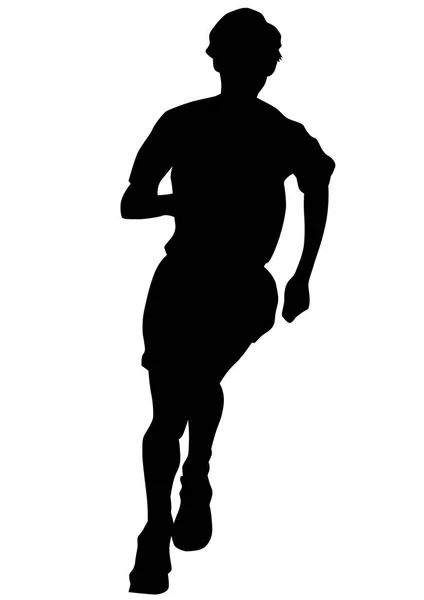 Athletes Sporty Uniform Running Marathon White Background Stock Vector ...