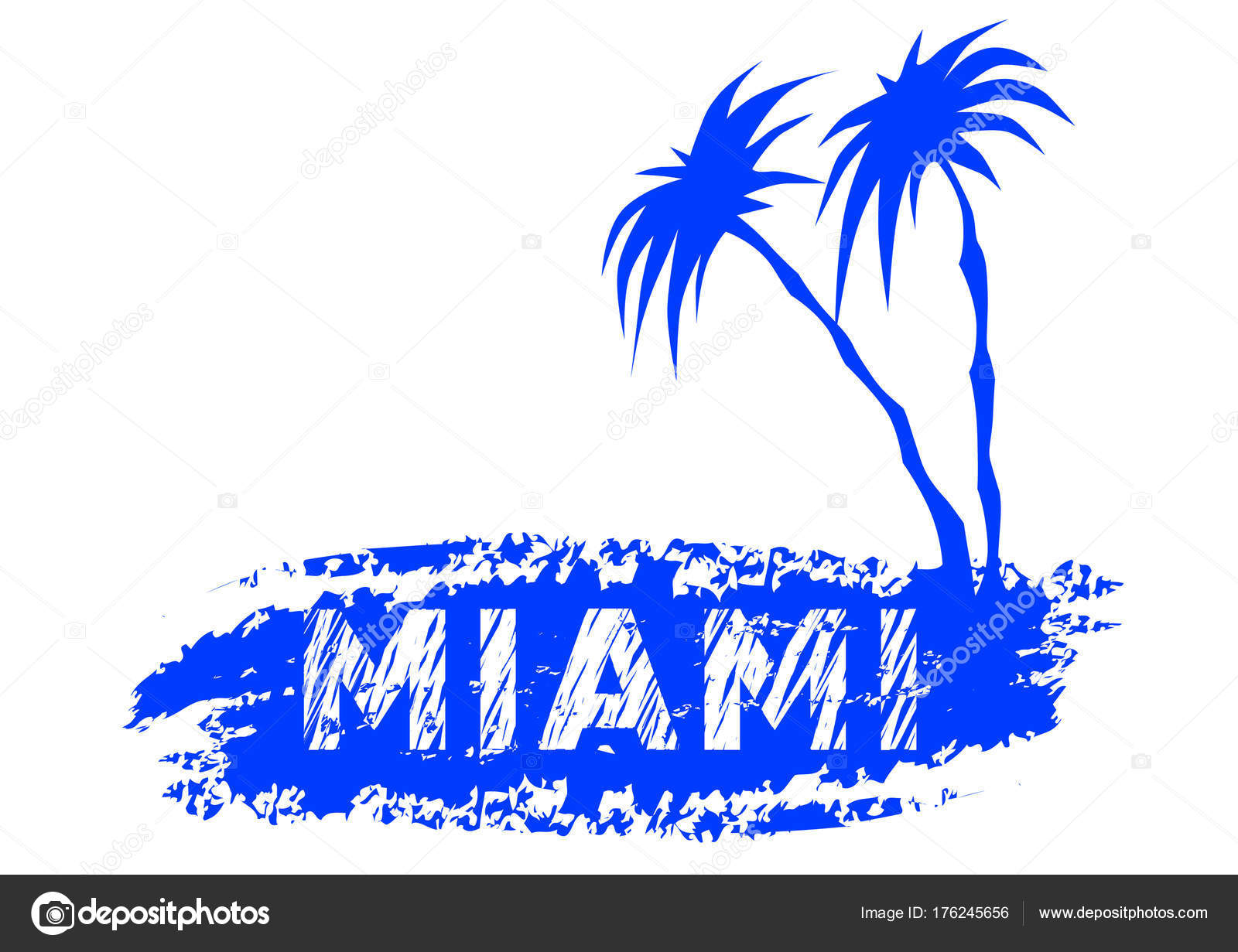 Color Logo Letters Miami Florida White Background — Stock Vector ...