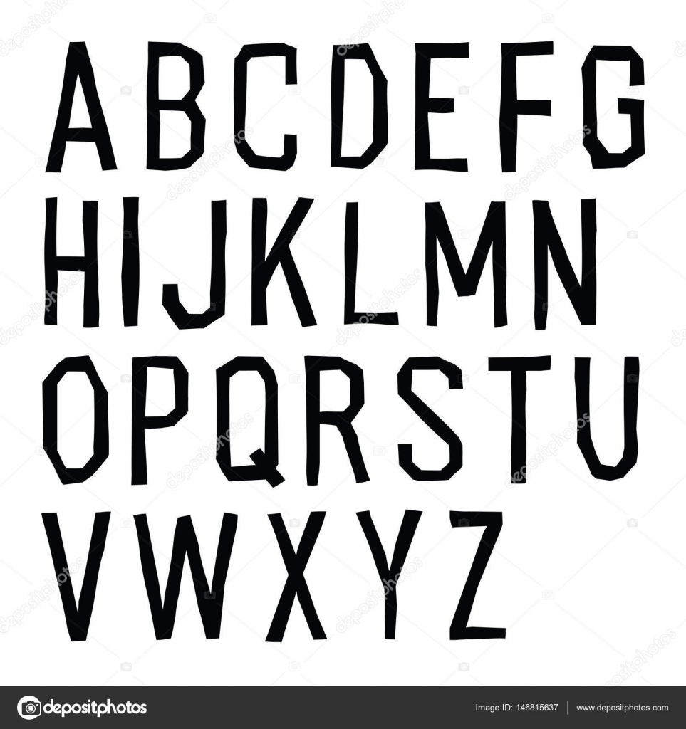 Letras negras sobre blanco Vector de stock #146815637 de ©pashabo