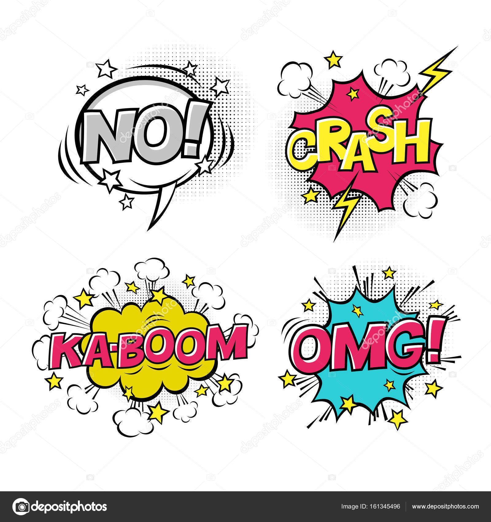 Comicbook exclamations speech bubbles set Stock Vector by ©pashabo ...