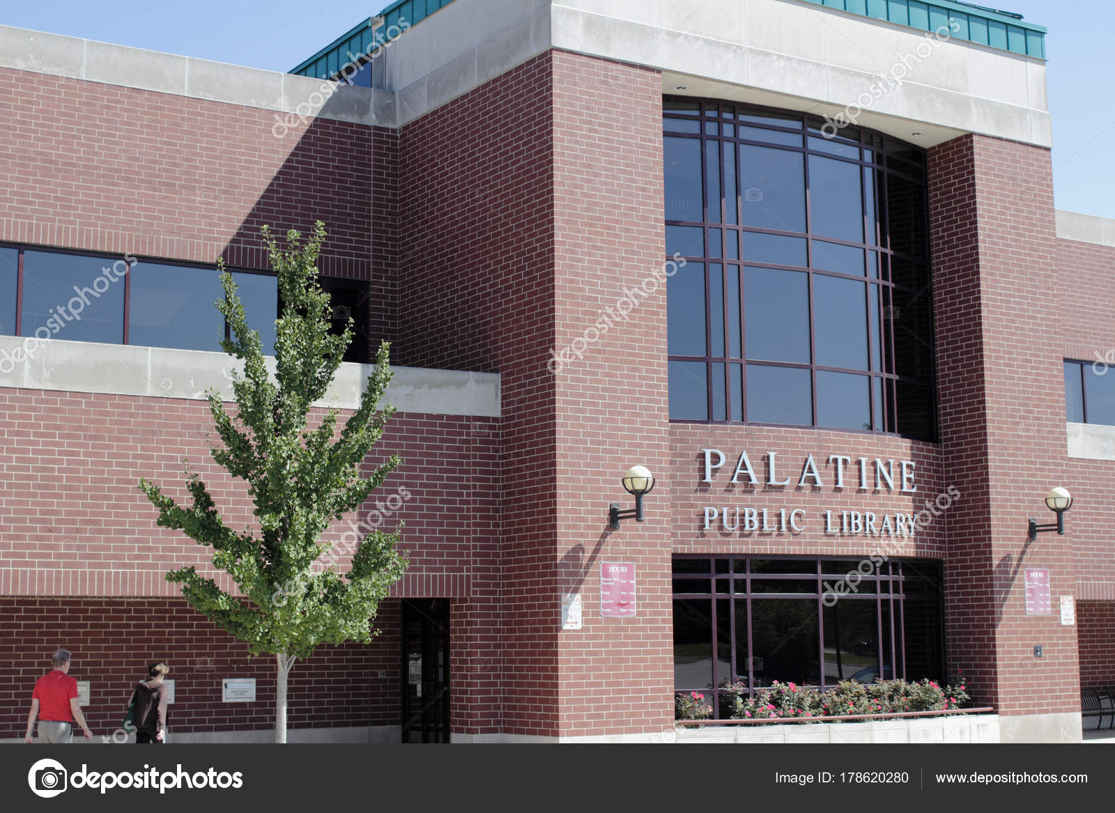 Modern Palatine Public Library Building – Stock Editorial Photo ...