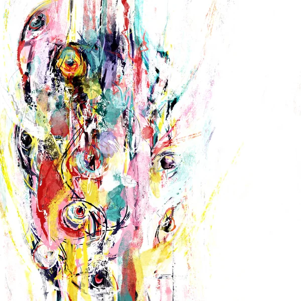 Eyes abstract composition. Abstract painting, color brushstrokes ...
