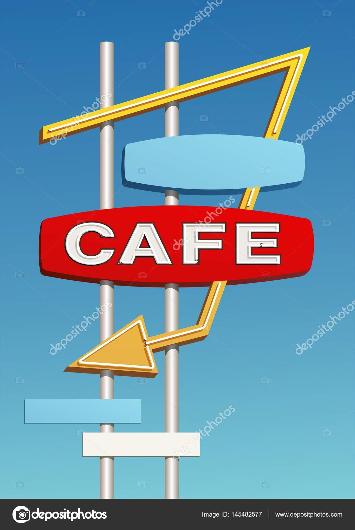 Vintage Cafe Sign Stock Vector Image by ©Therealdarla #145482577