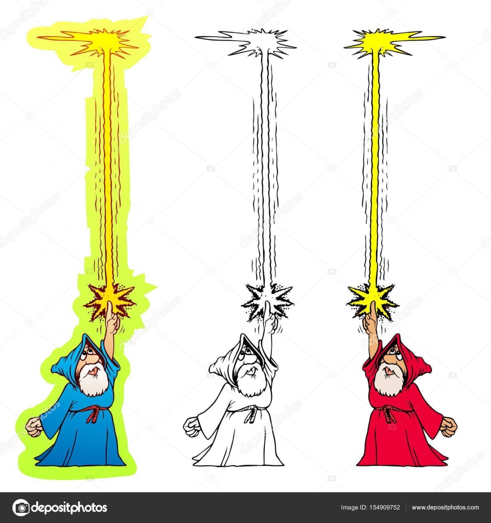 Wizard Throwing A Spell Stock Vector By ©therealdarla 154909752