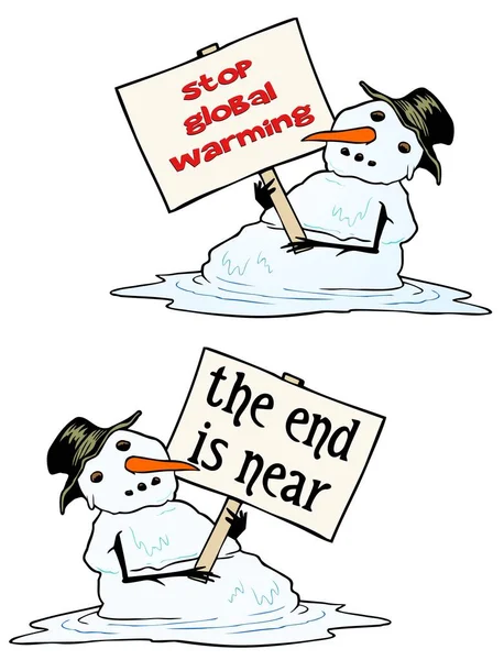 Snowman melting Vector Art Stock Images | Depositphotos