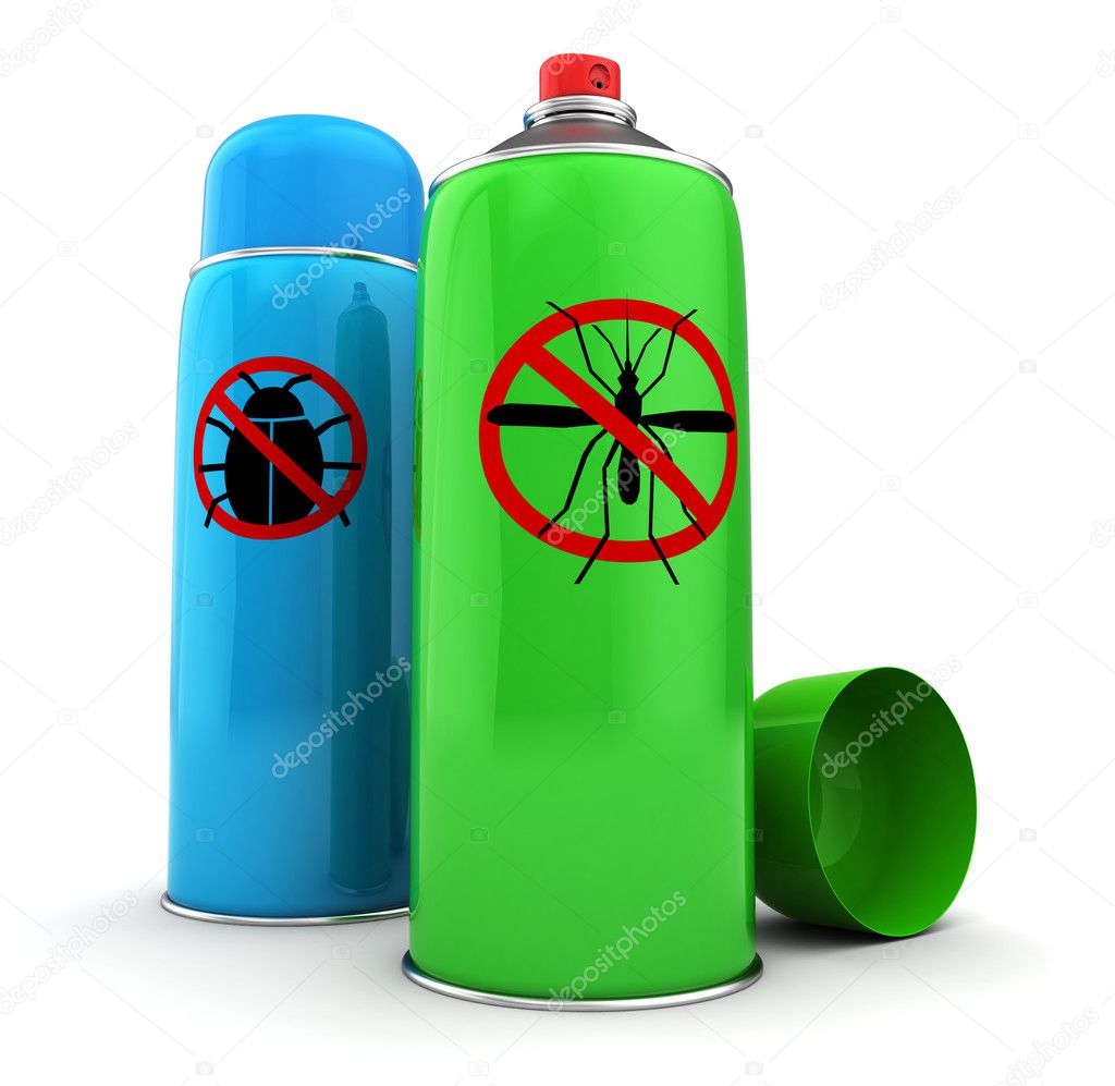 Two different insecticide bottles Stock Photo by ©mmaxer 127566948
