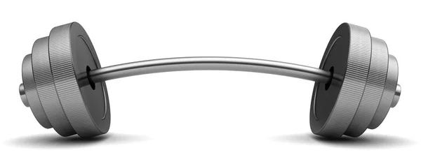 Curved barbell on white — Stock Photo © mmaxer #131345940
