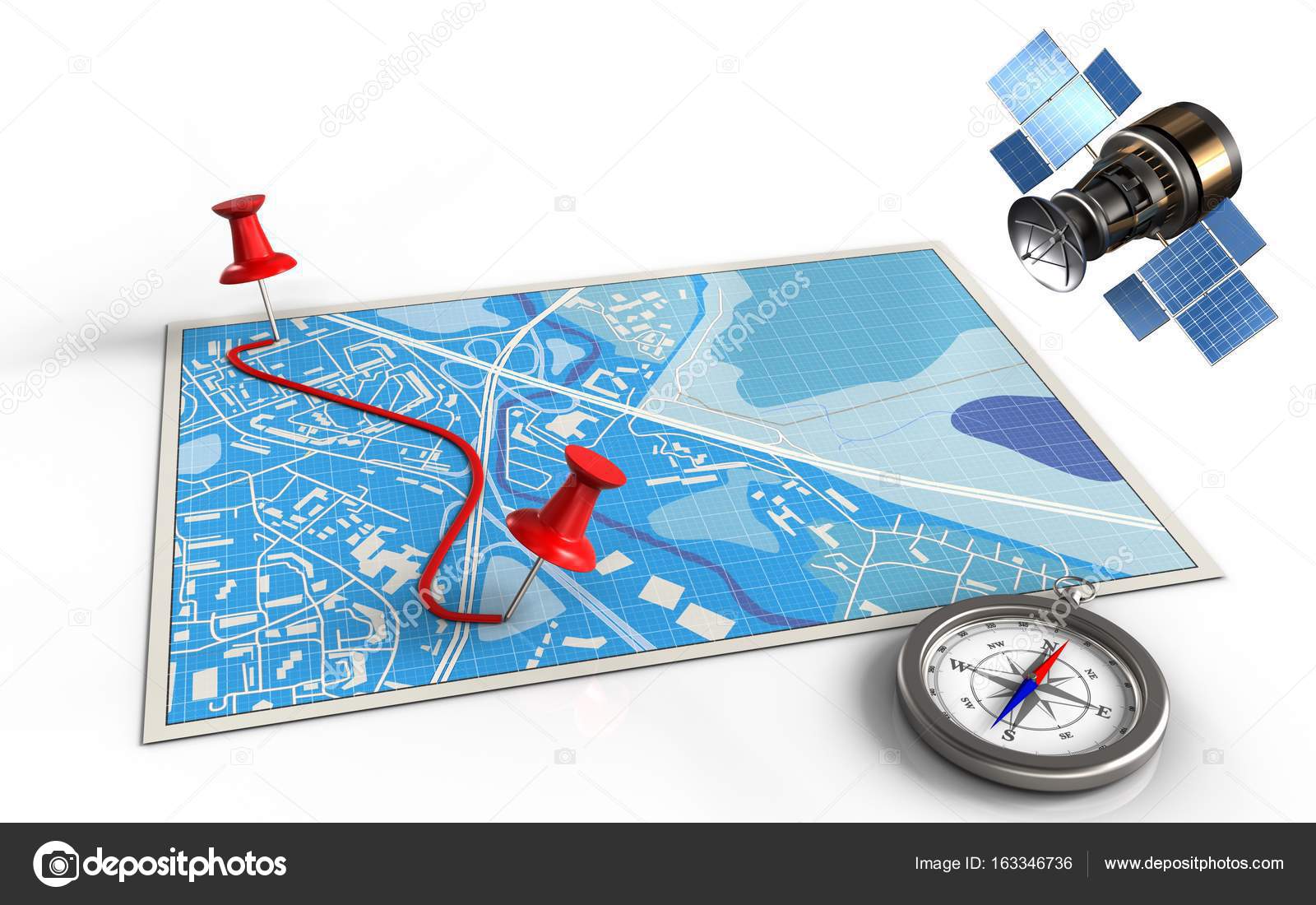 Ilustración del mapa azul — Foto de stock © mmaxer #163346736