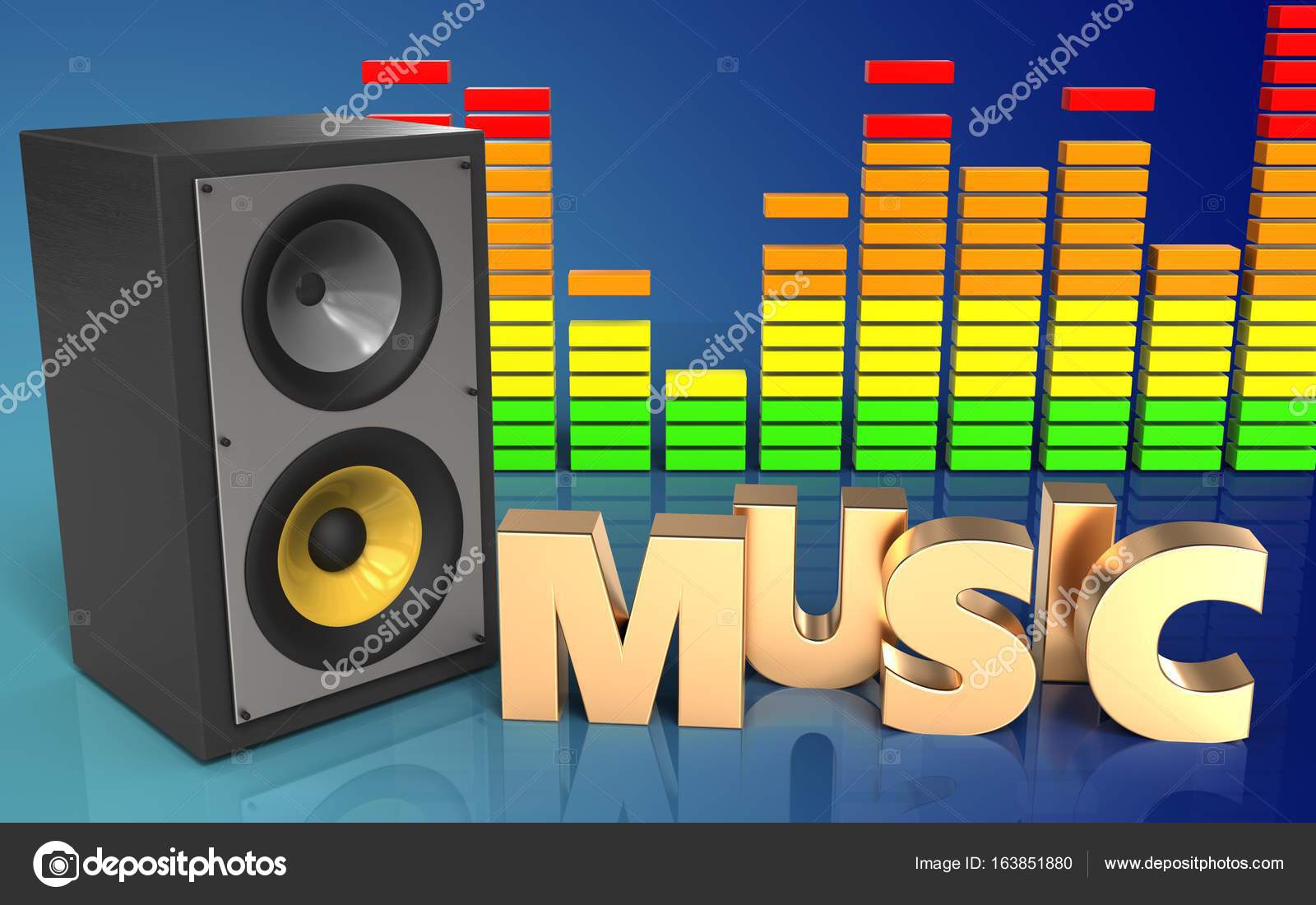 Illustration of sound system Stock Illustration by ©mmaxer #163851880
