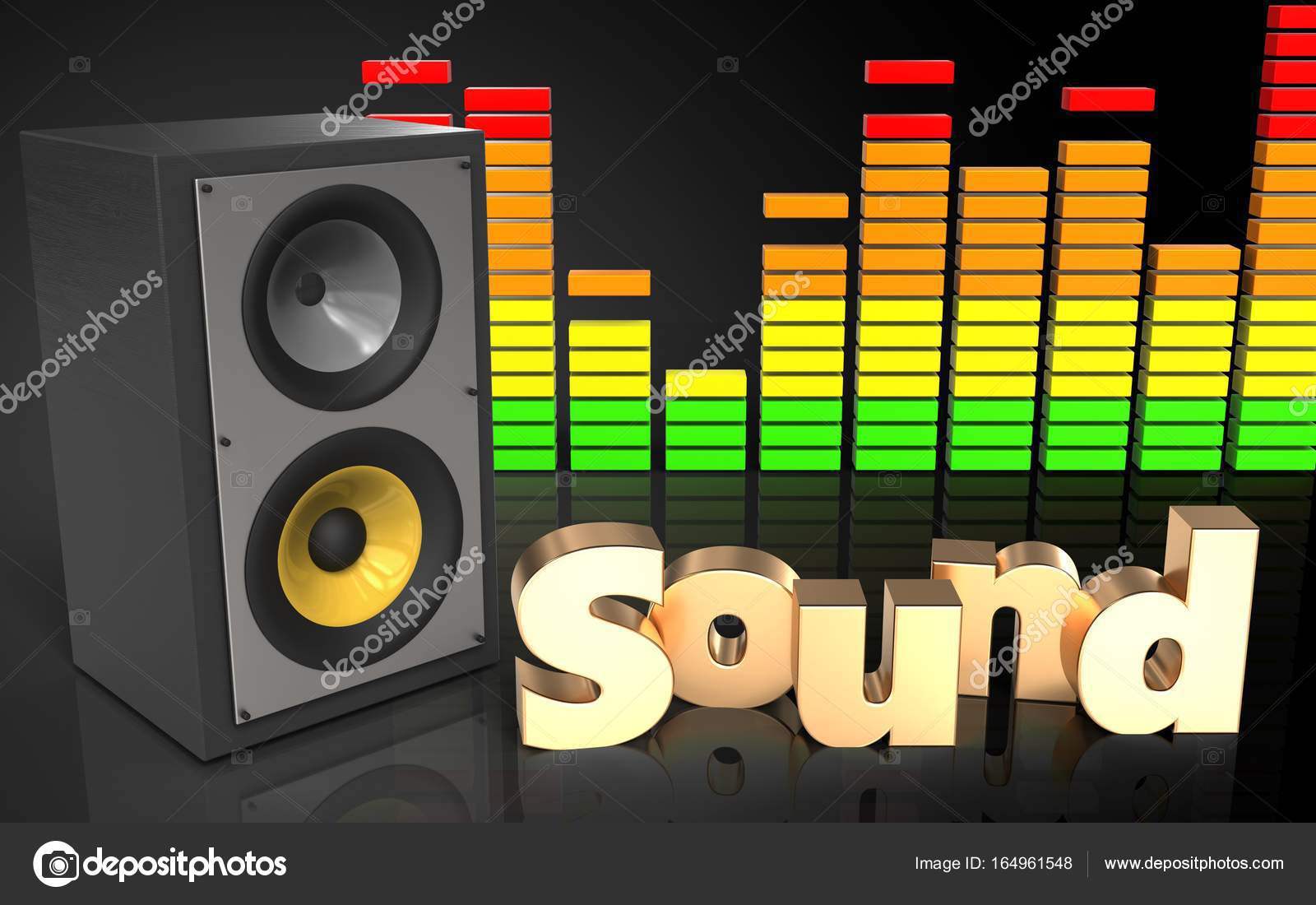 Illustration of sound system Stock Illustration by ©mmaxer #164961548