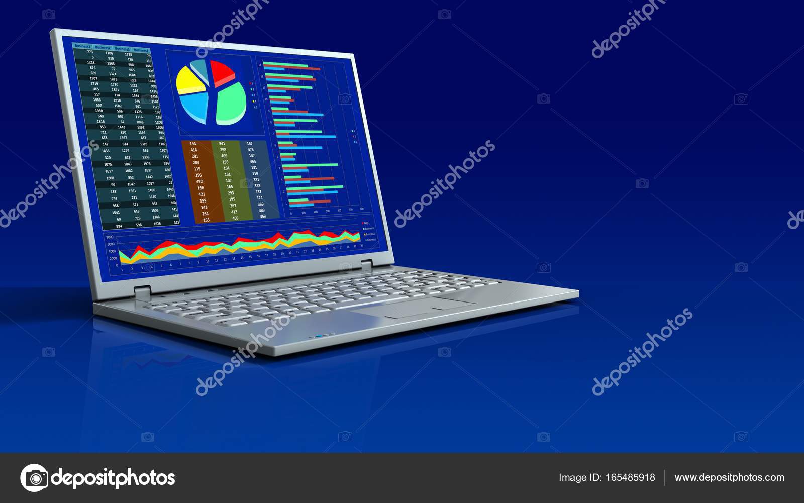 Illustration of computer over background — Stock Photo © mmaxer #165485918