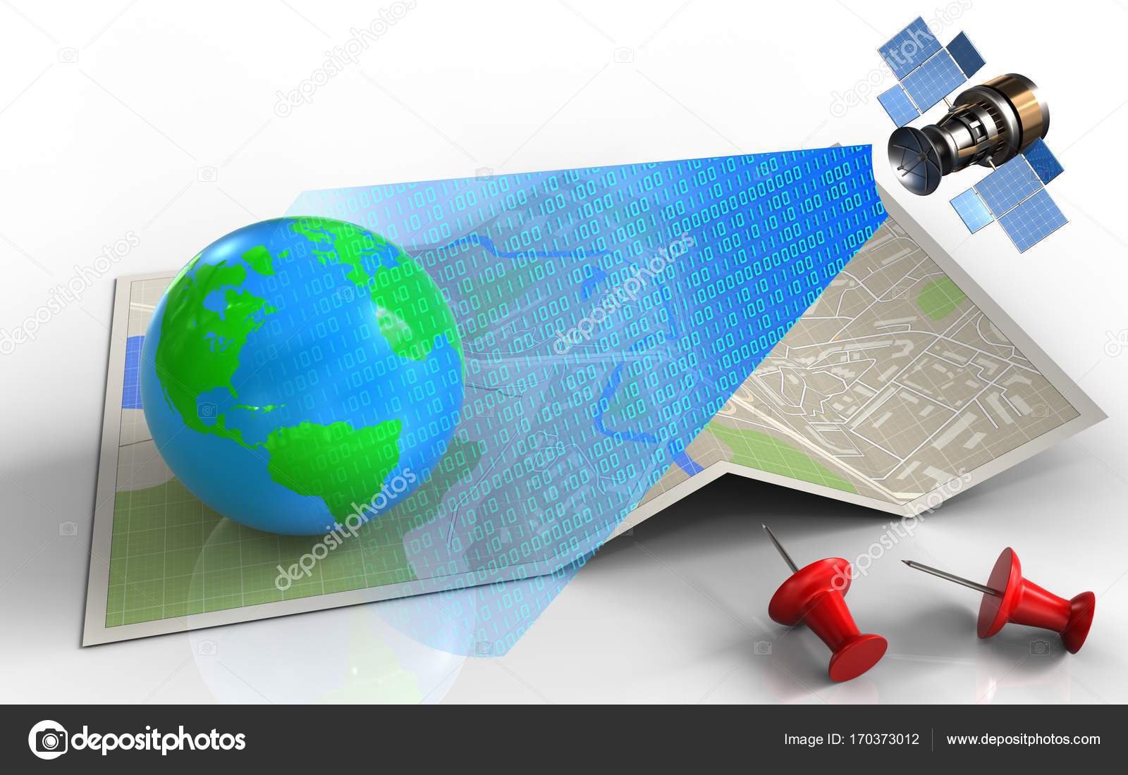Illustration of map over background Stock Photo by ©mmaxer 170373012