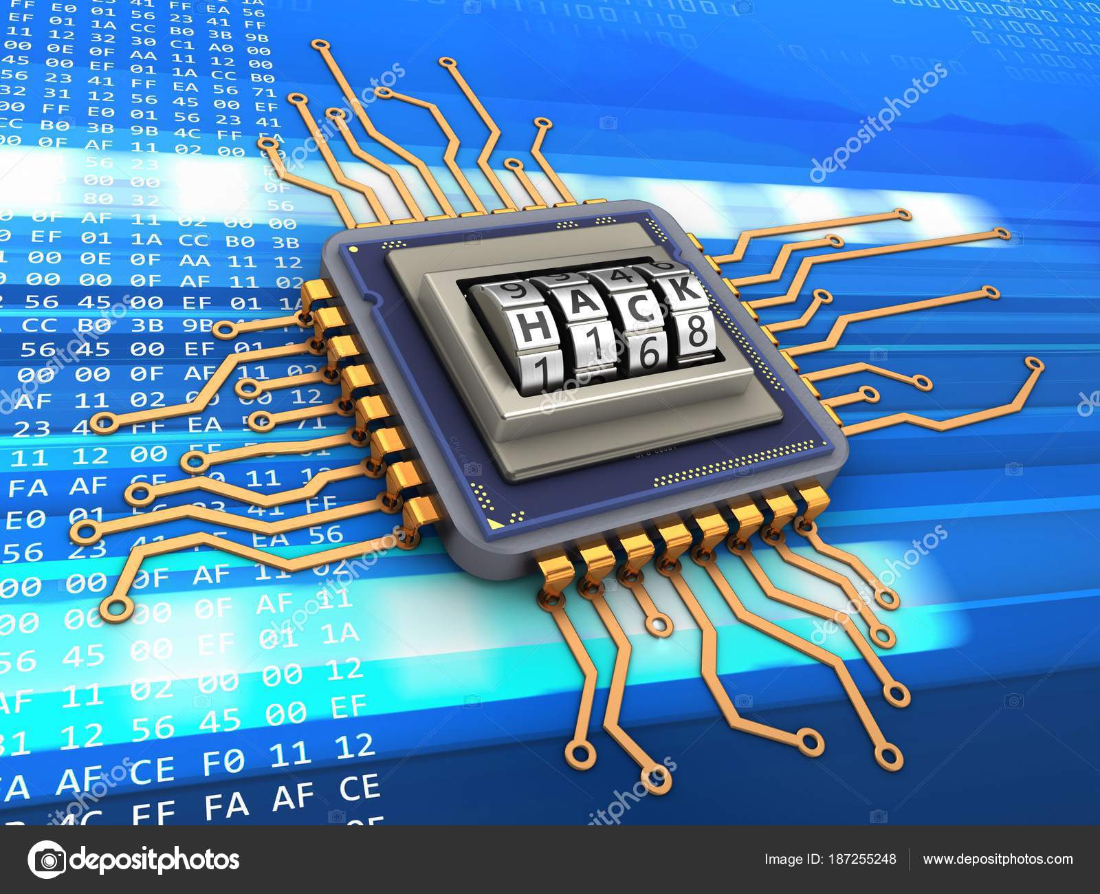 Illustration Microchip Code Background Code Dial Stock Photo by ©mmaxer ...