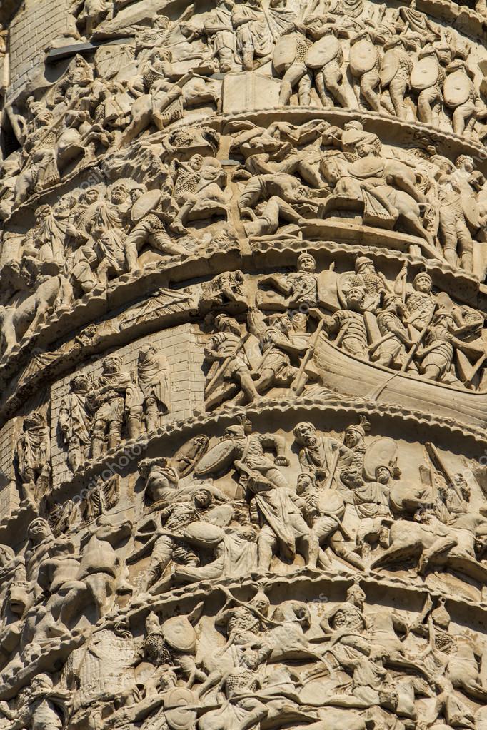 Column of Marcus Aurelius in Rome — Stock Photo © boggy22 #126664898