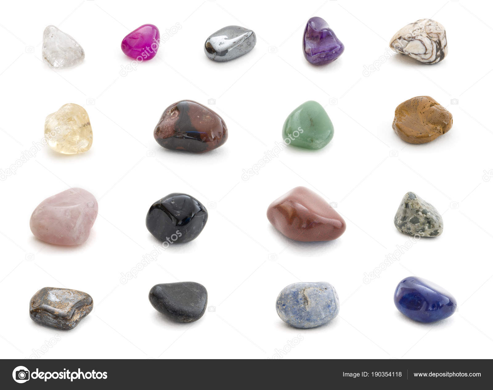 Set Various Minerals White Background Stock Photo by ©boggy22 190354118
