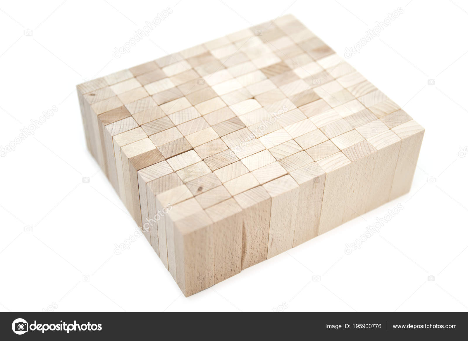 Group Wooden Blocks Isolated White Background Stock Photo by ©boggy22 ...