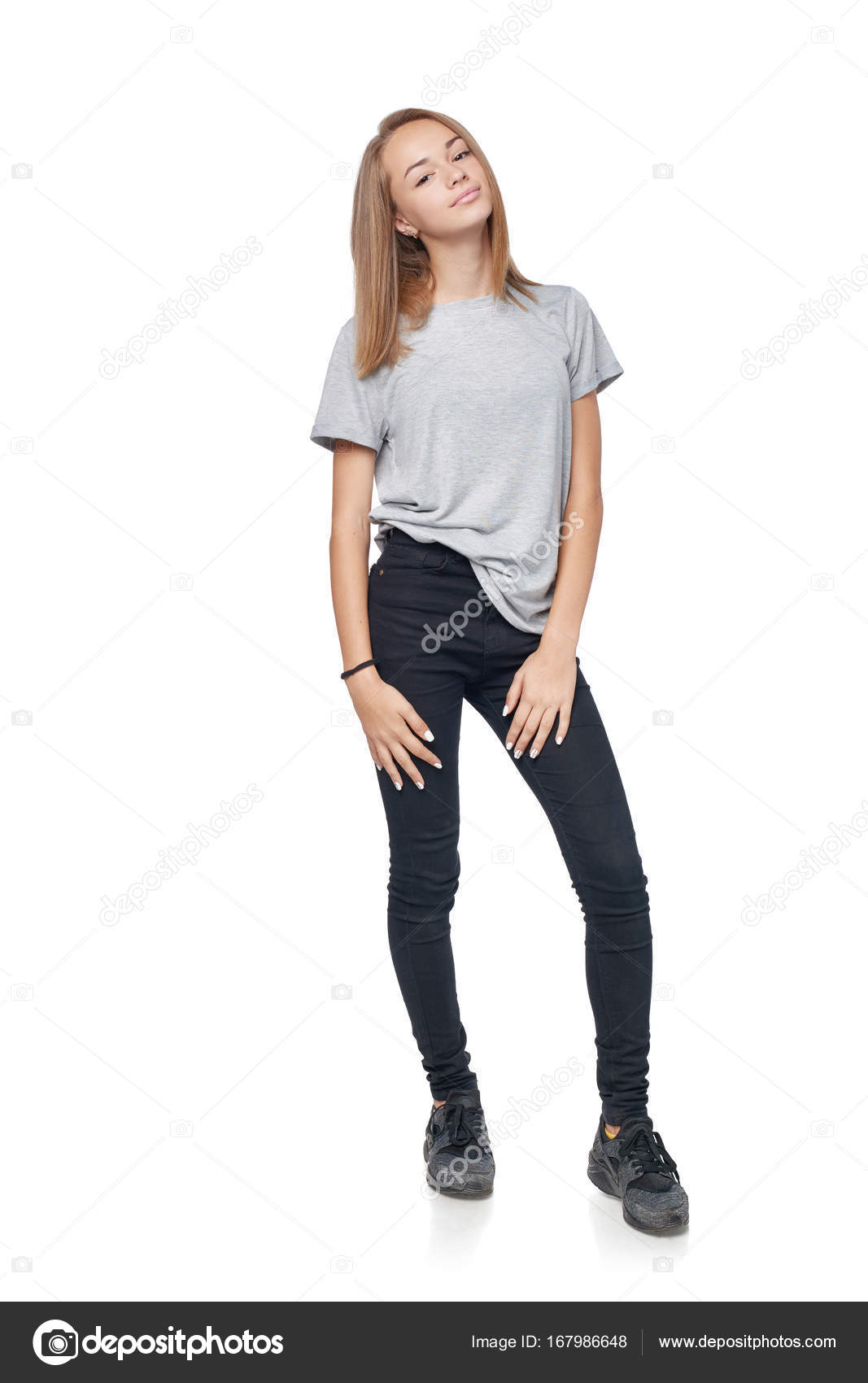 Teenage Girl Standing Up