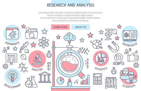Bioinformatics Banner Icons Computer Science Biology Chemistry Gene ...