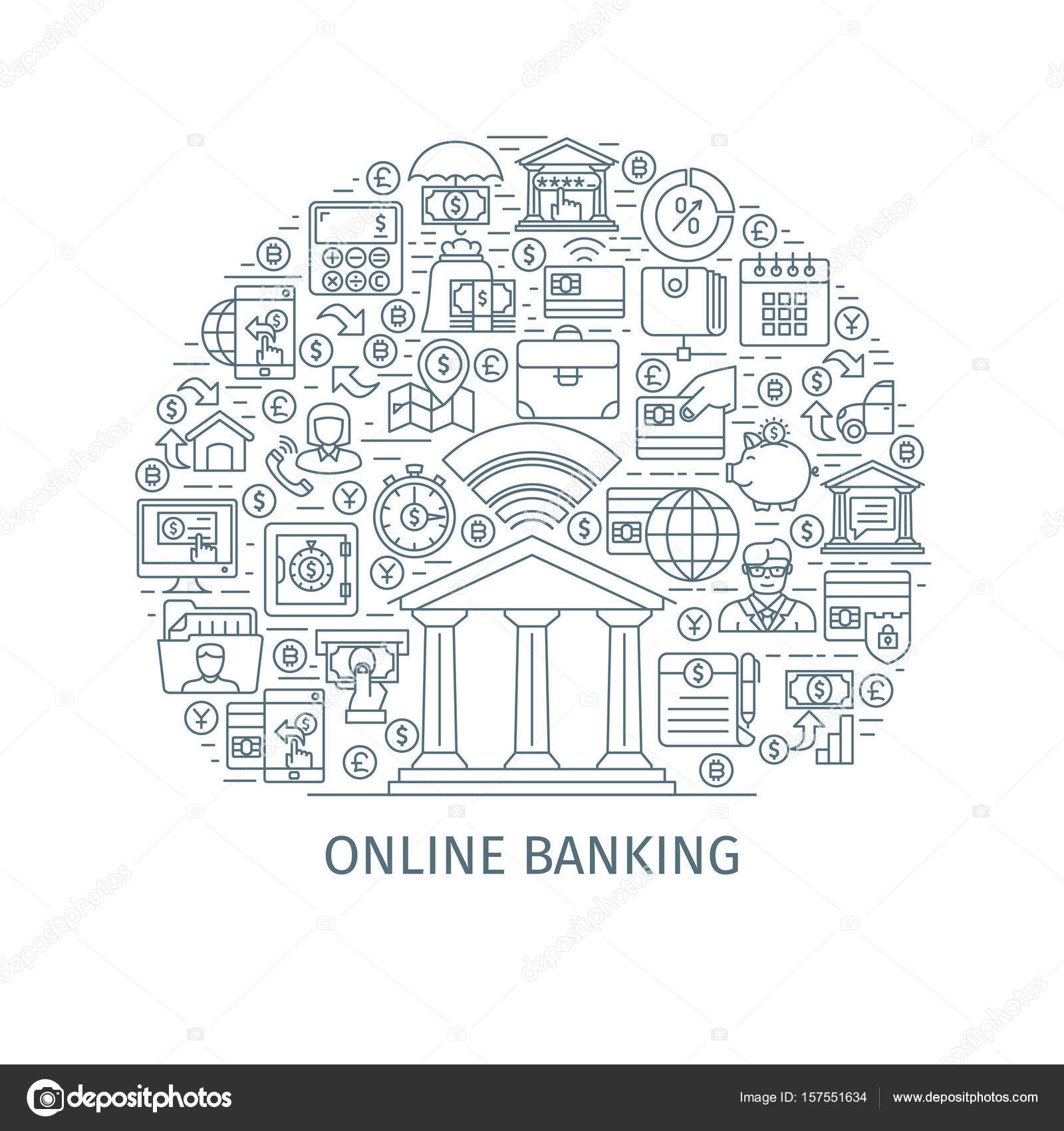 Online banking concept Stock Vector Image by ©Genestro #157551634