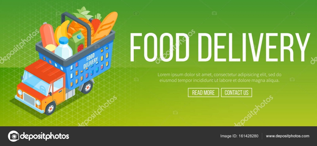 Food delivery service banner Stock Vector by ©Genestro 161428280