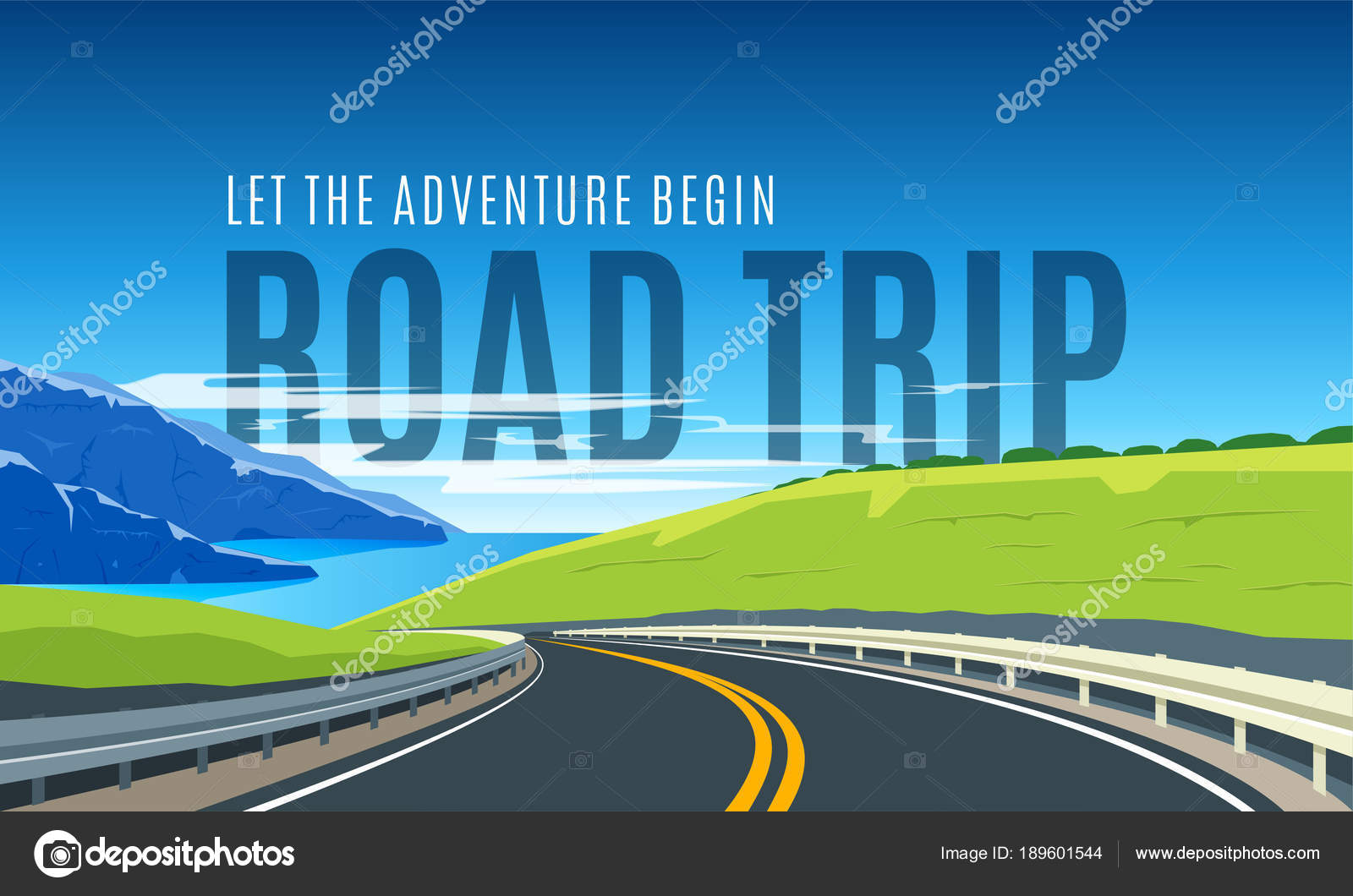 Turning highway banner Stock Illustration by ©Genestro #189601544