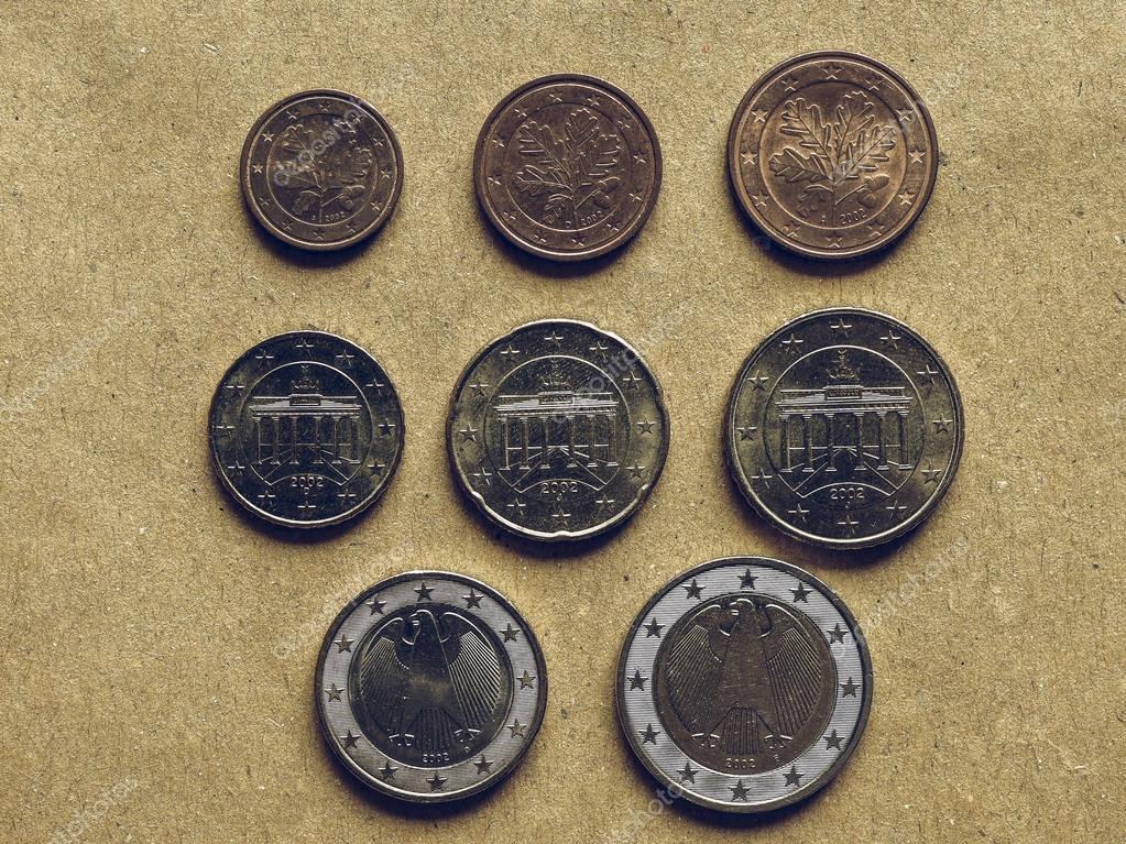 Vintage Euro coins flat lay — Stock Photo © claudiodivizia #130112960