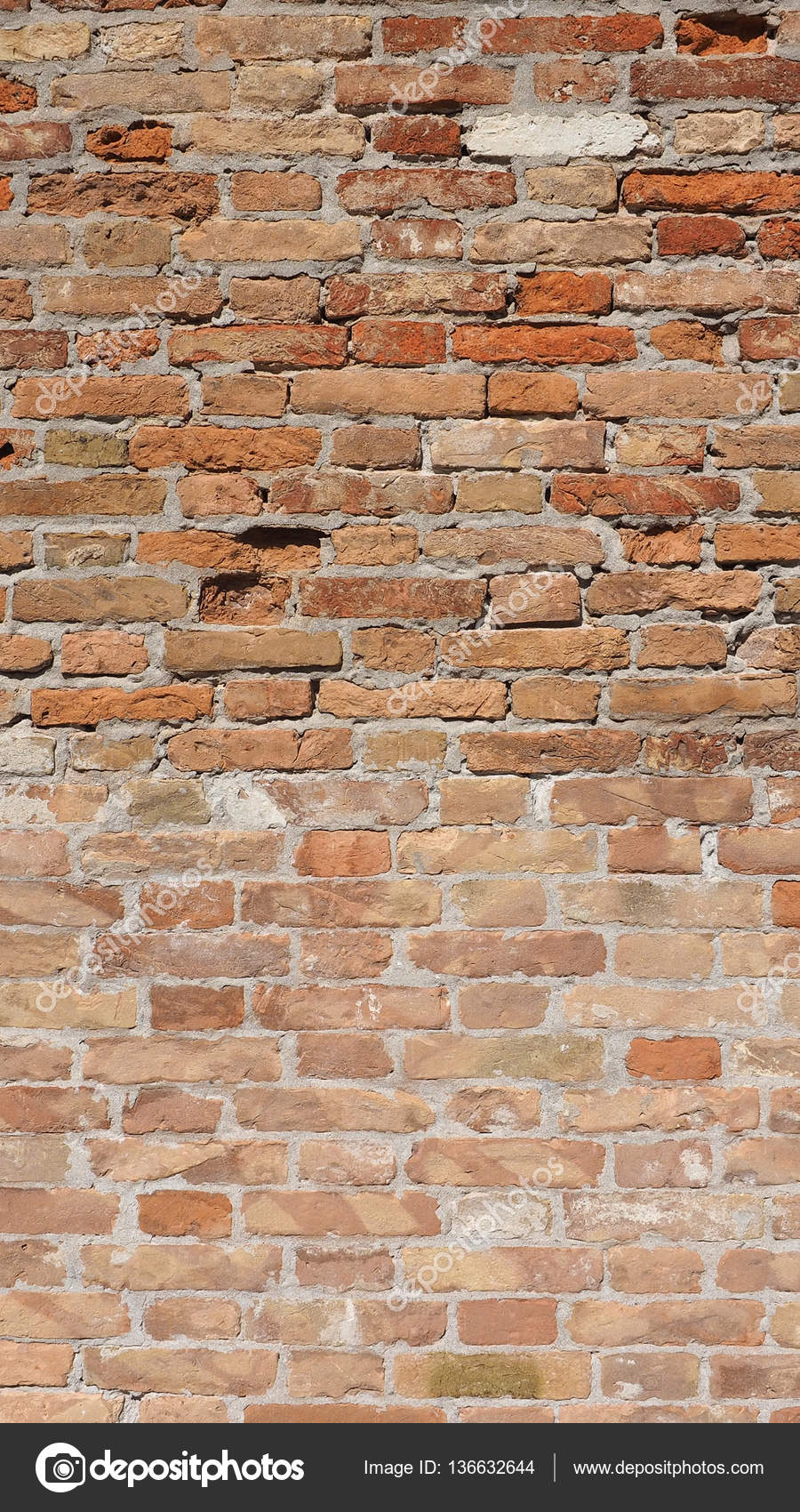 Red brick wall background - vertical — Stock Photo © claudiodivizia ...