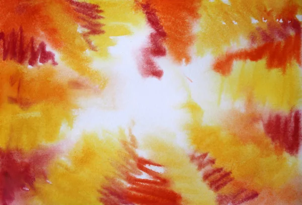 Abstract hand drawn paint background: red, yellow, and orange ...