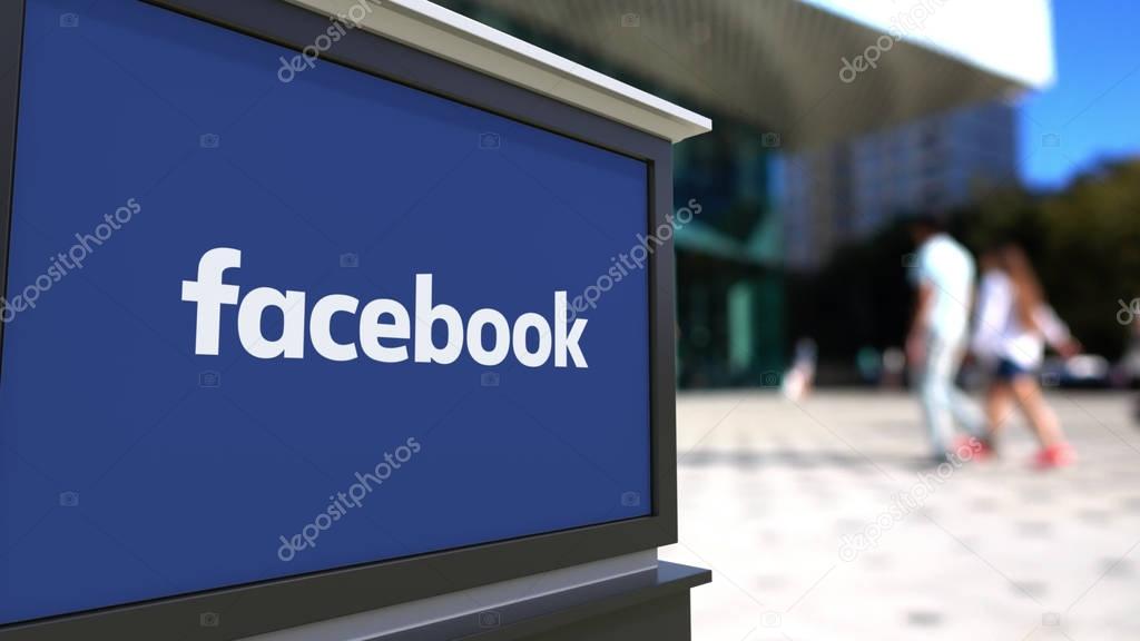 Street signage board with Facebook inscription – Stock Editorial Photo ...