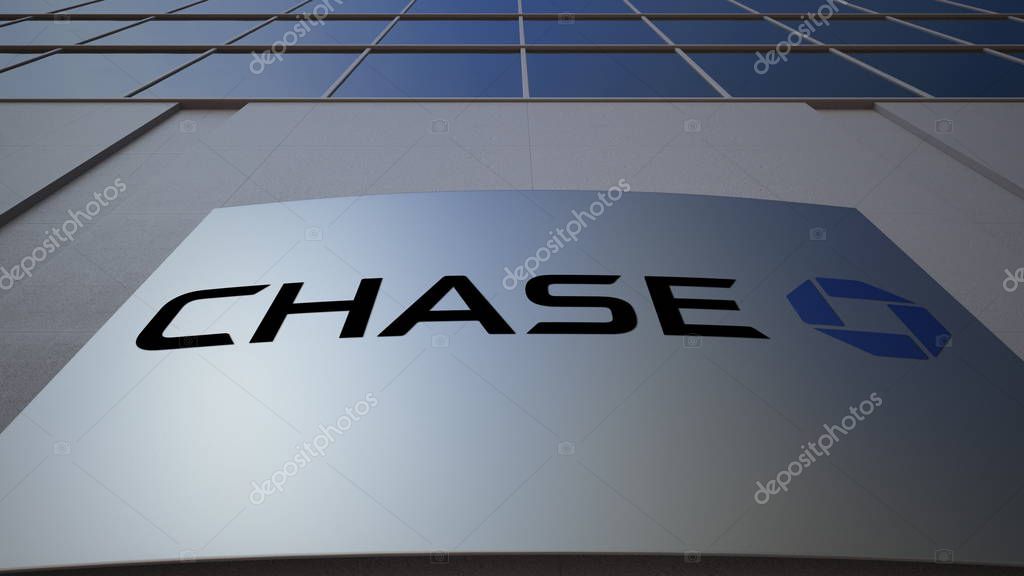 Tablero de señalización exterior con logotipo JPMorgan Chase Bank ...