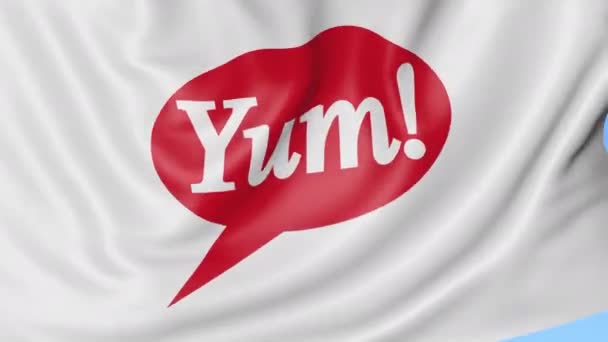 Flag of English football club. Motion. Bright developing flag with logo ...