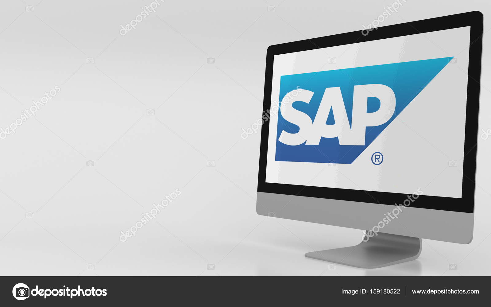 Modern computer screen with SAP logo. Editorial 3D rendering — Stock Editorial Photo ...