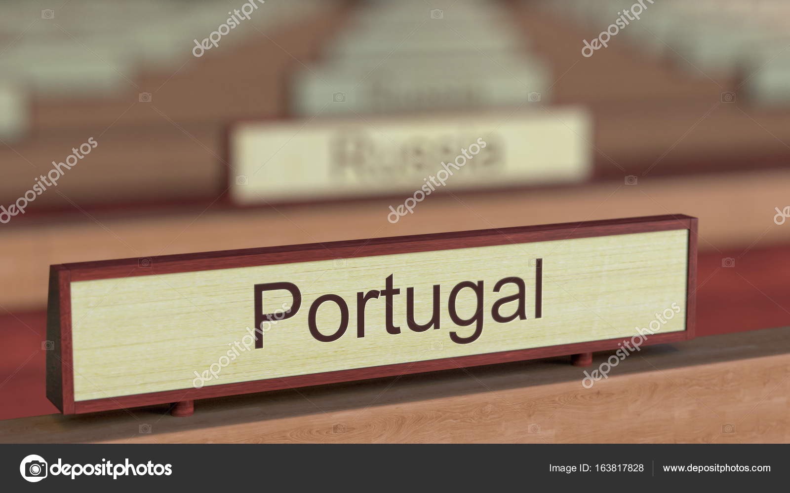 Portugal name sign among different countries plaques at international ...