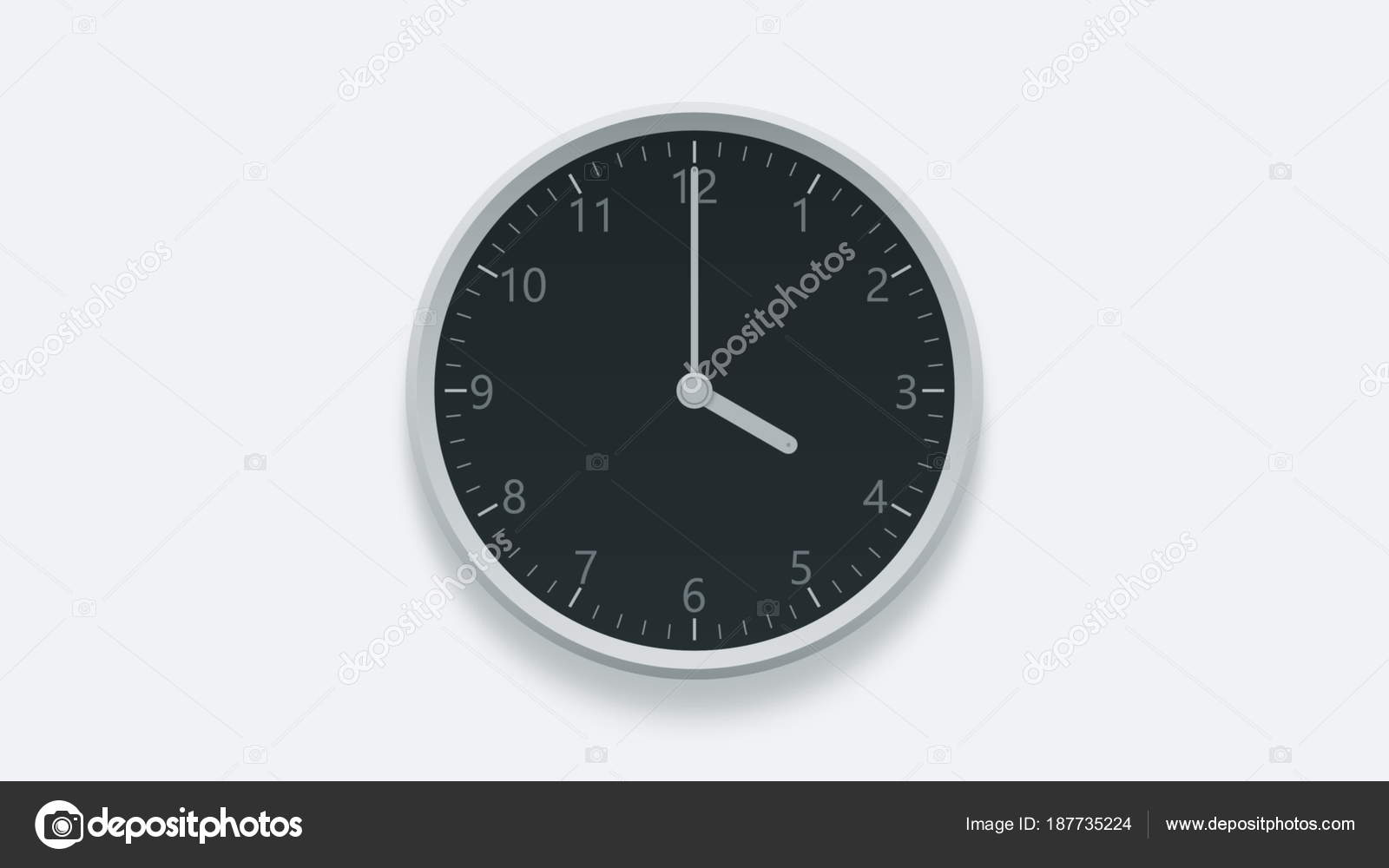 Office wall clock displays 4 oclock. 3D rendering — Stock Photo © alexeynovikov #187735224