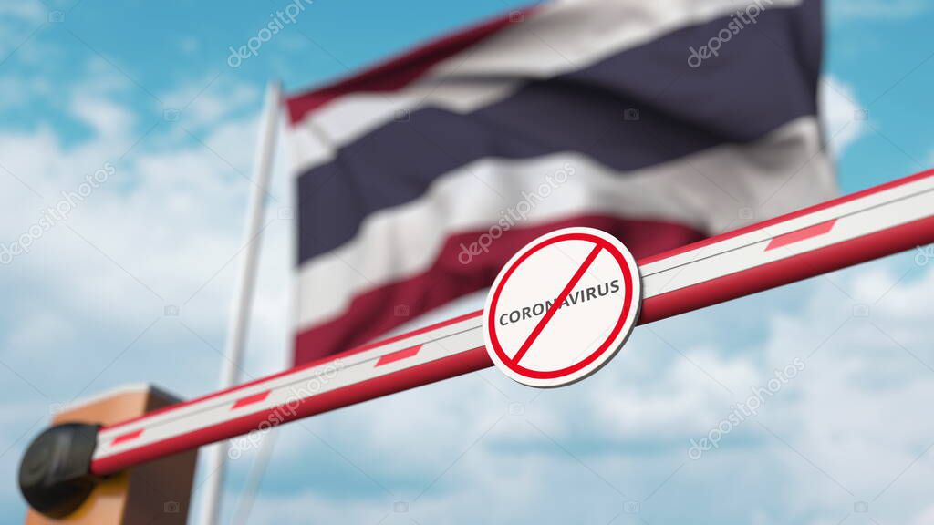 Cerrando la barrera de auge con STOP CORONAVIRUS firmar contra la ...