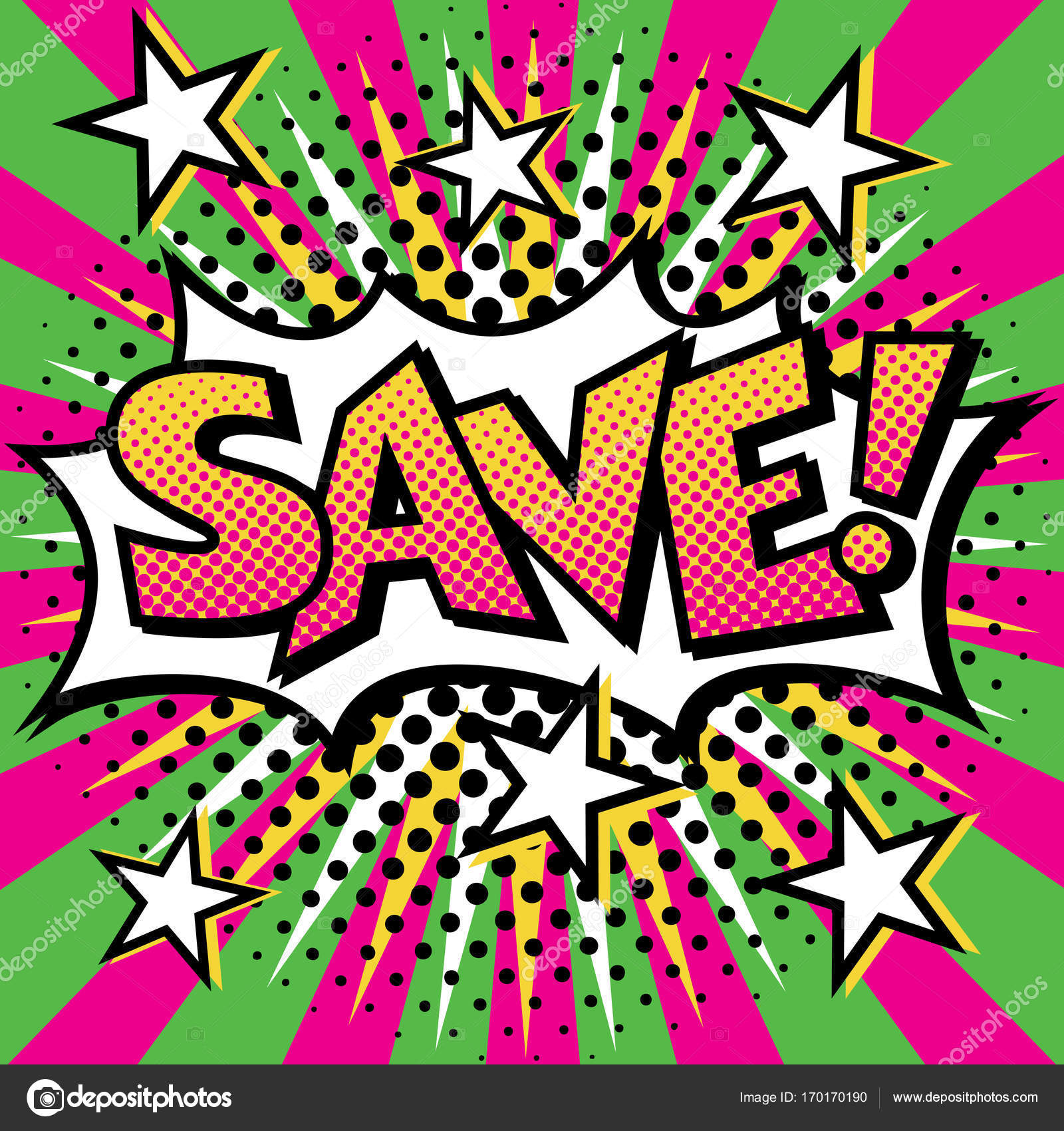 Save Pop Art Text Design Stock Vector Image by ©Lisann #170170190