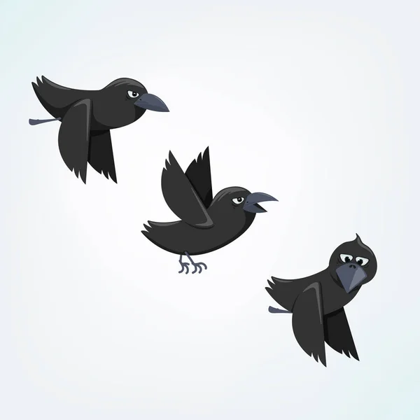 Ravens flying Vector Art Stock Images | Depositphotos