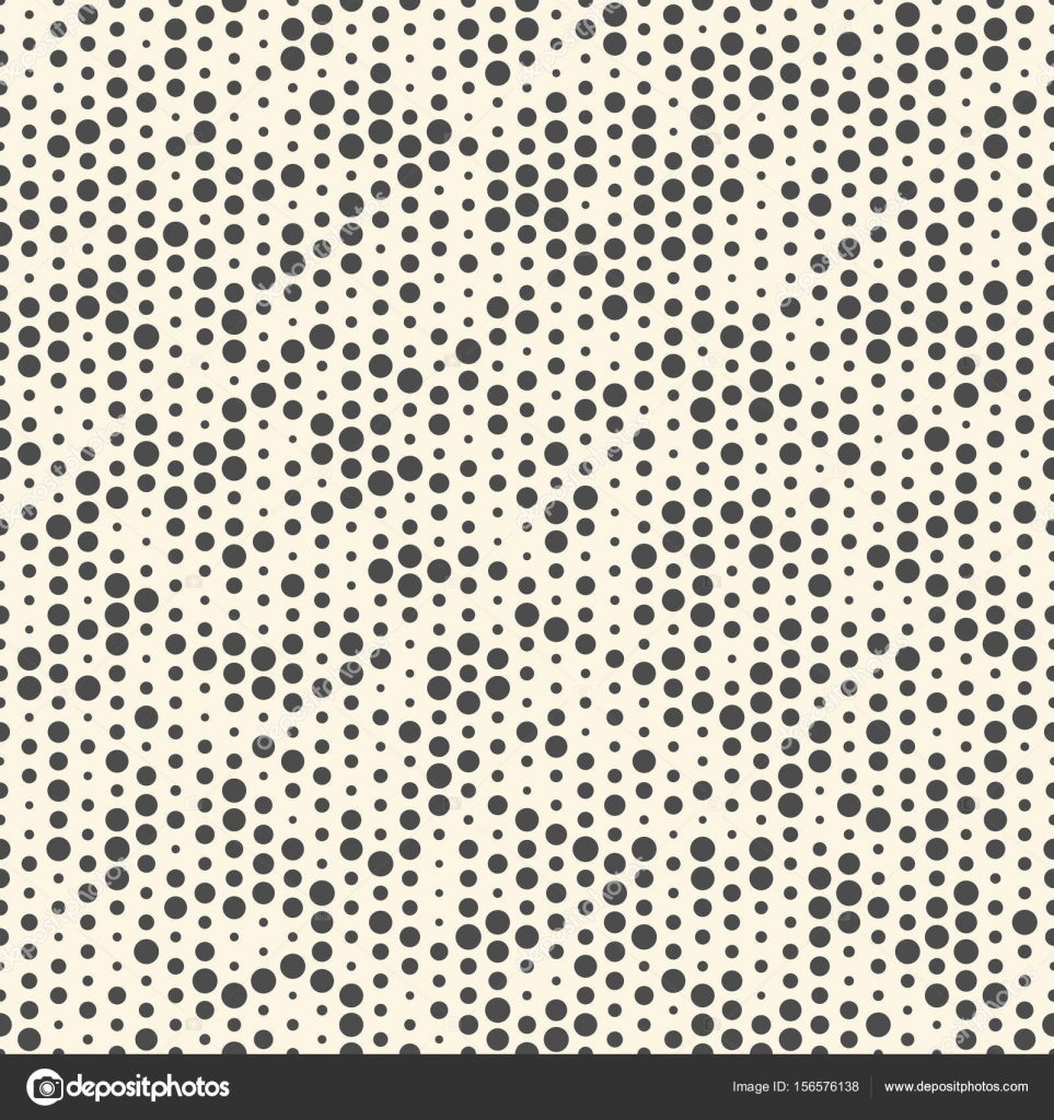 Seamless Minimal Circle Pattern. Vector Monochrome Polka Texture Stock ...
