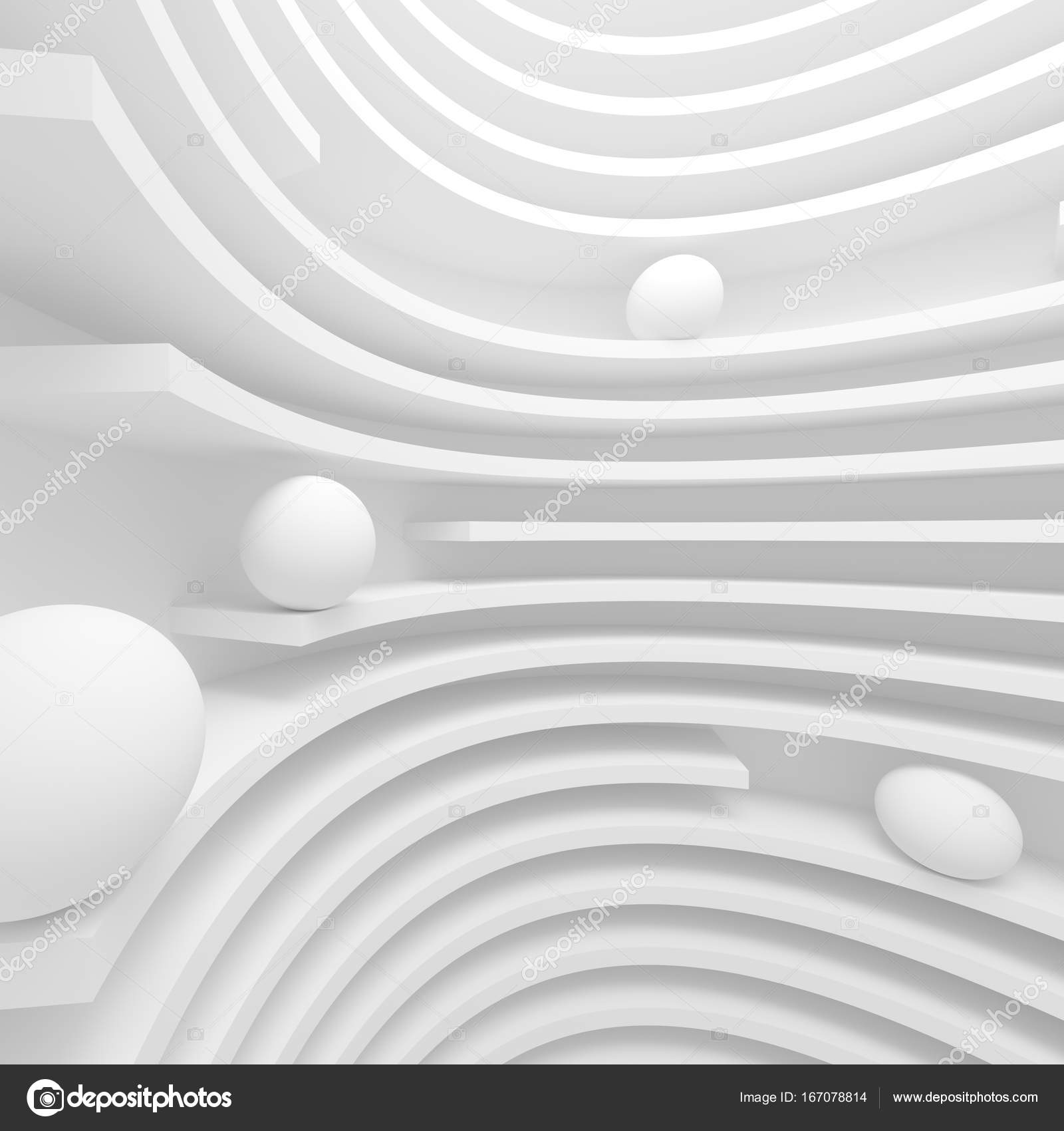 White Architecture Circular Background. Abstract Tunnel Design. — Stock Photo © maxkrasnov ...