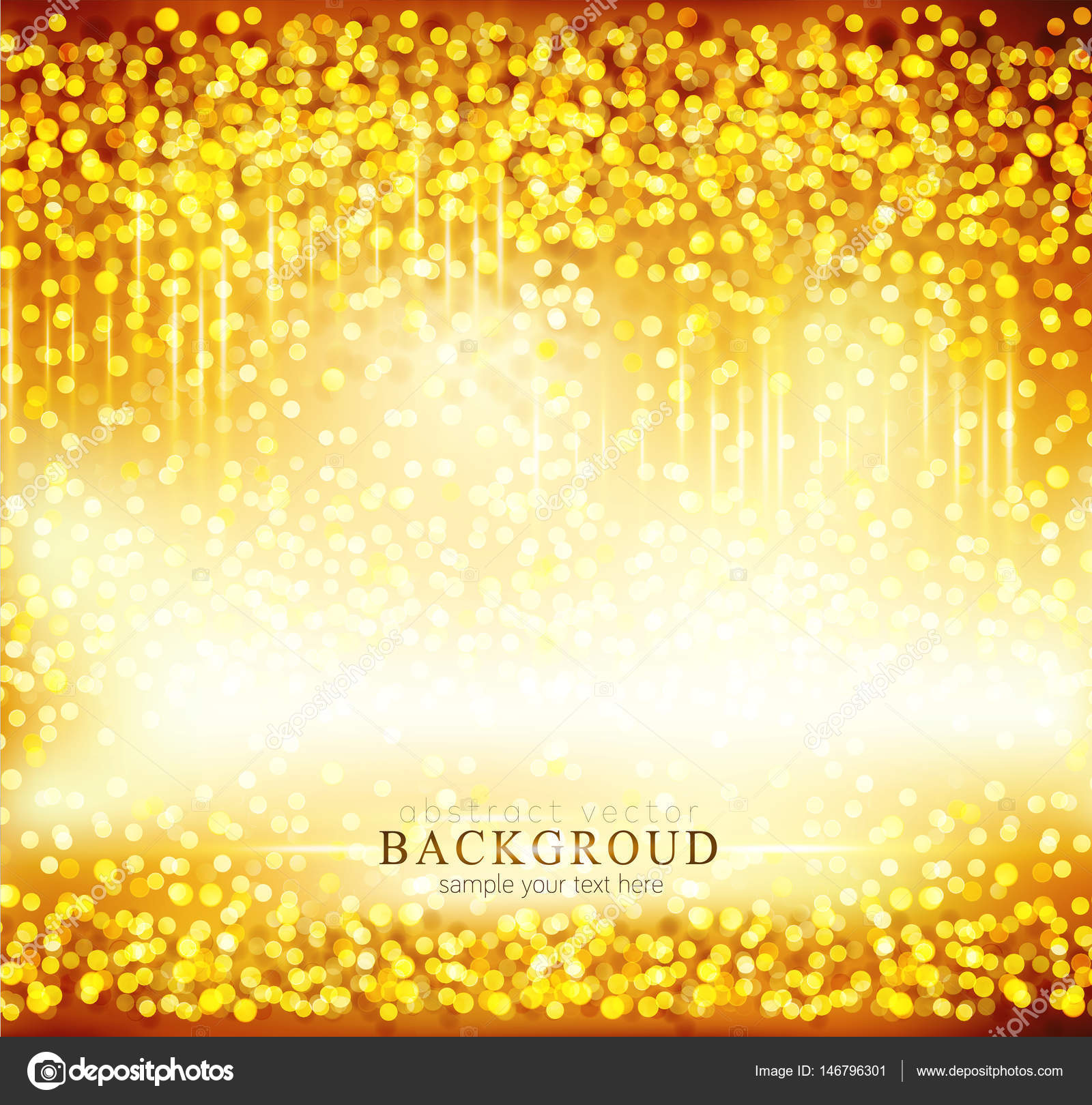 Vector abstract gold background with flare. Element for design h Stock ...