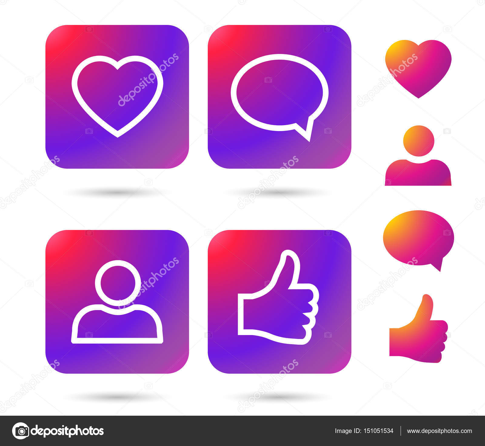 Color gradient icon template. illustration on white background for your ...