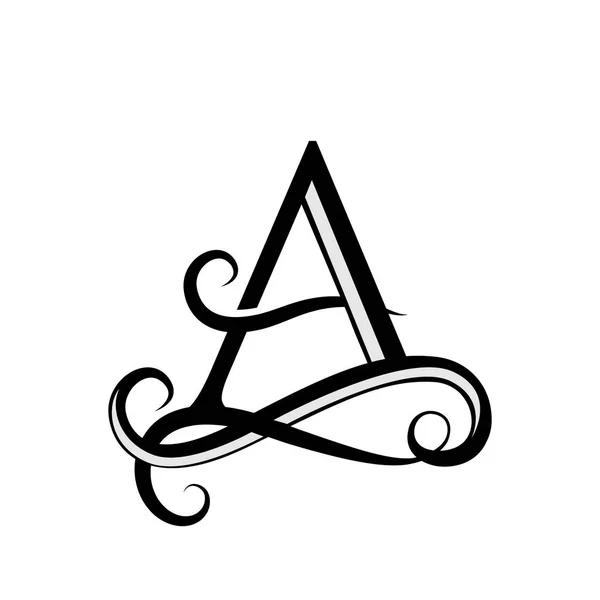 Monogram design template with combinations of capital letters A and L ...