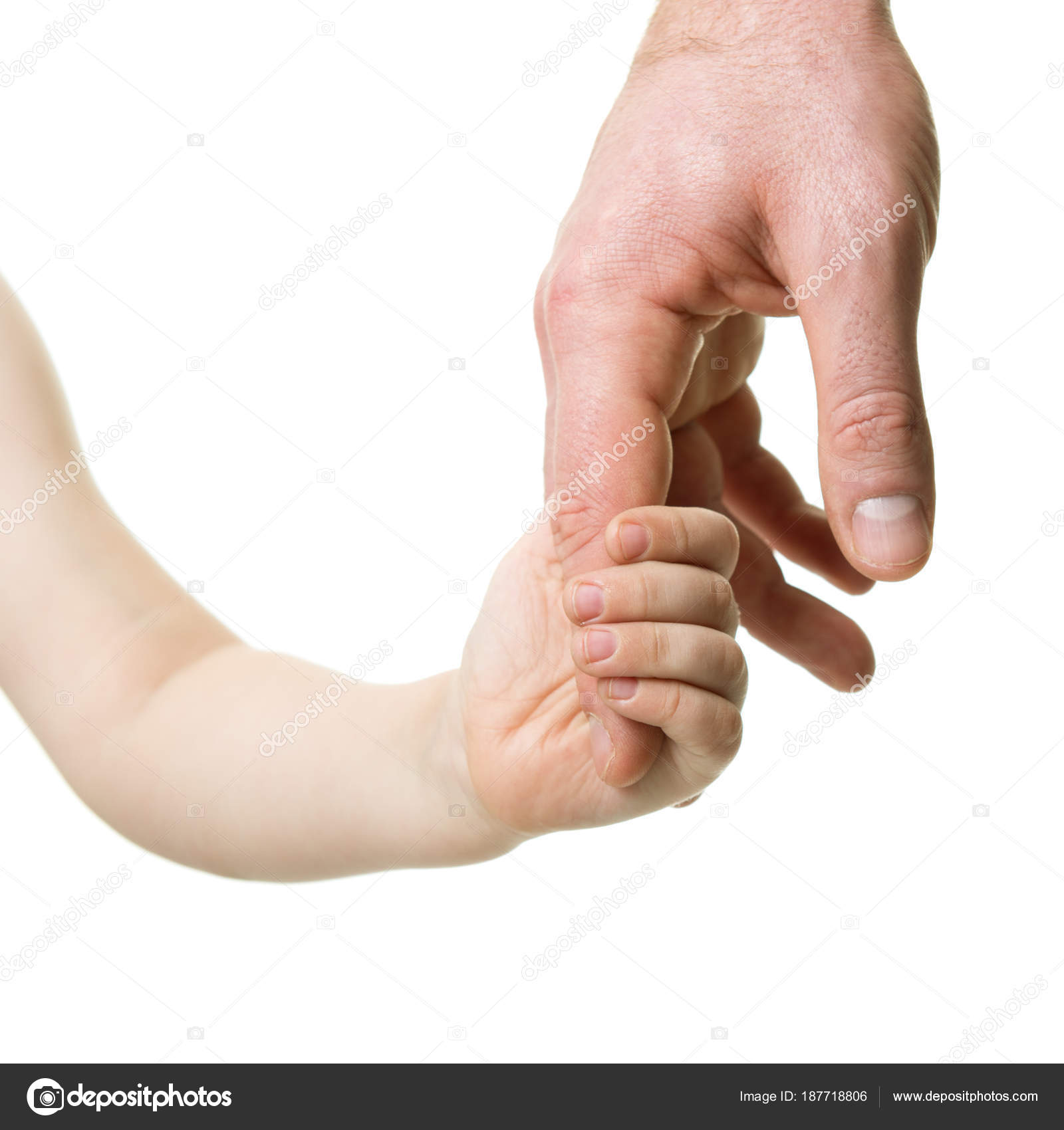 Father leads his child. Trust, family, assistance, parenting, ch Stock ...