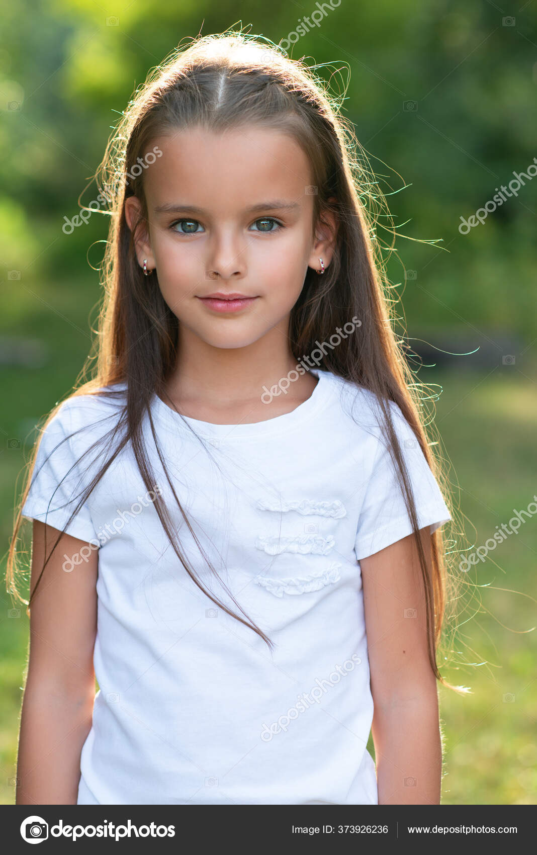 Little Girl With Long Brown Hair