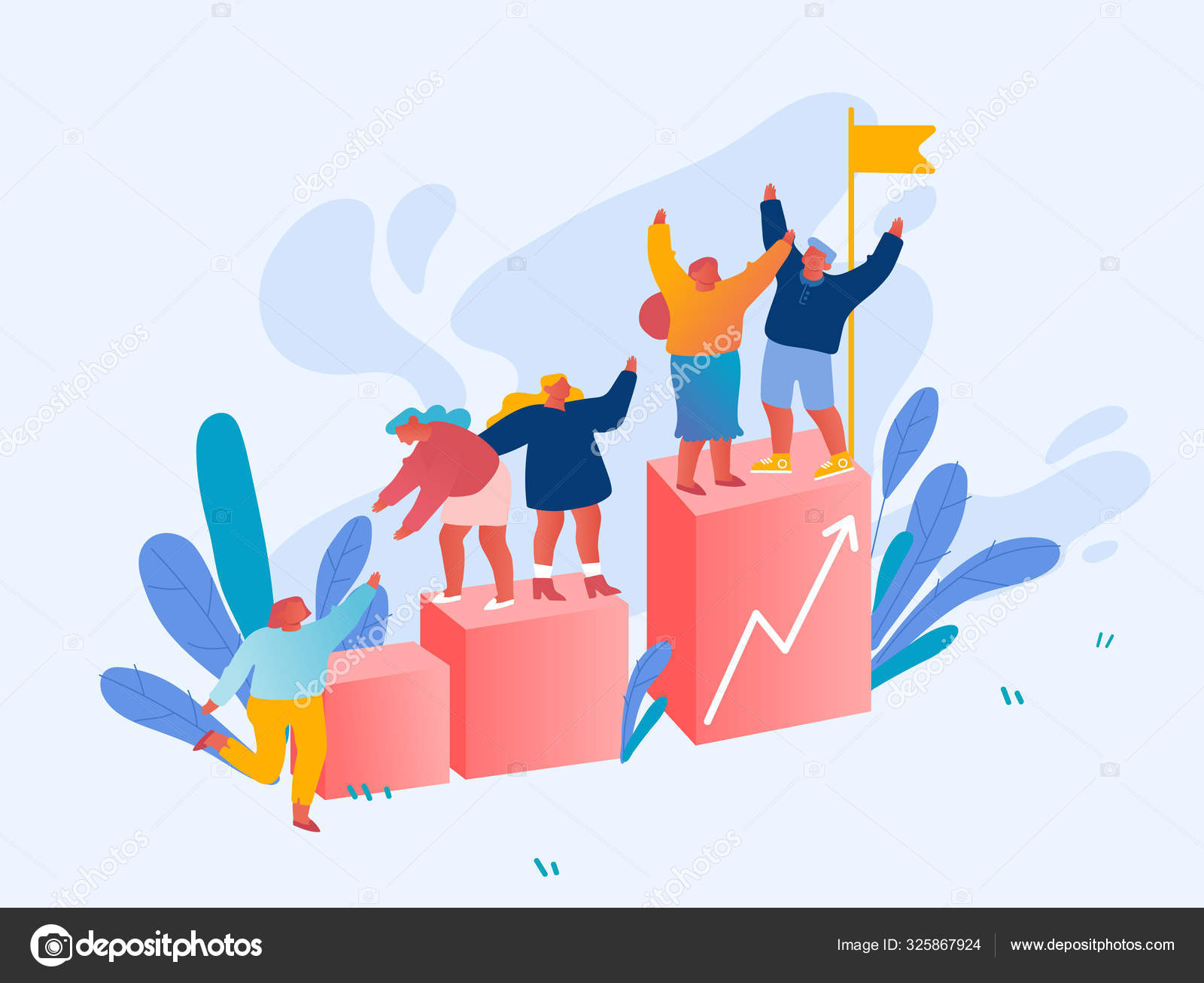 Team Accomplishment Cartoon