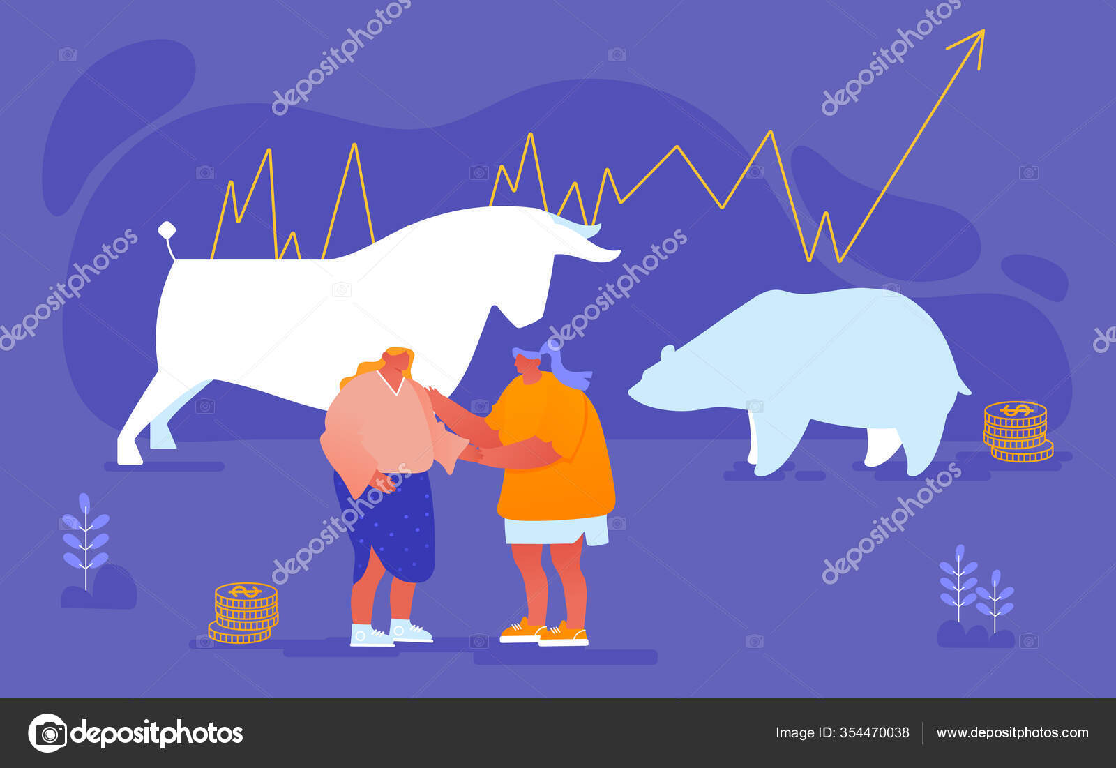 Stock Market Exchange, Trading on Fund Stock Market Concept ...